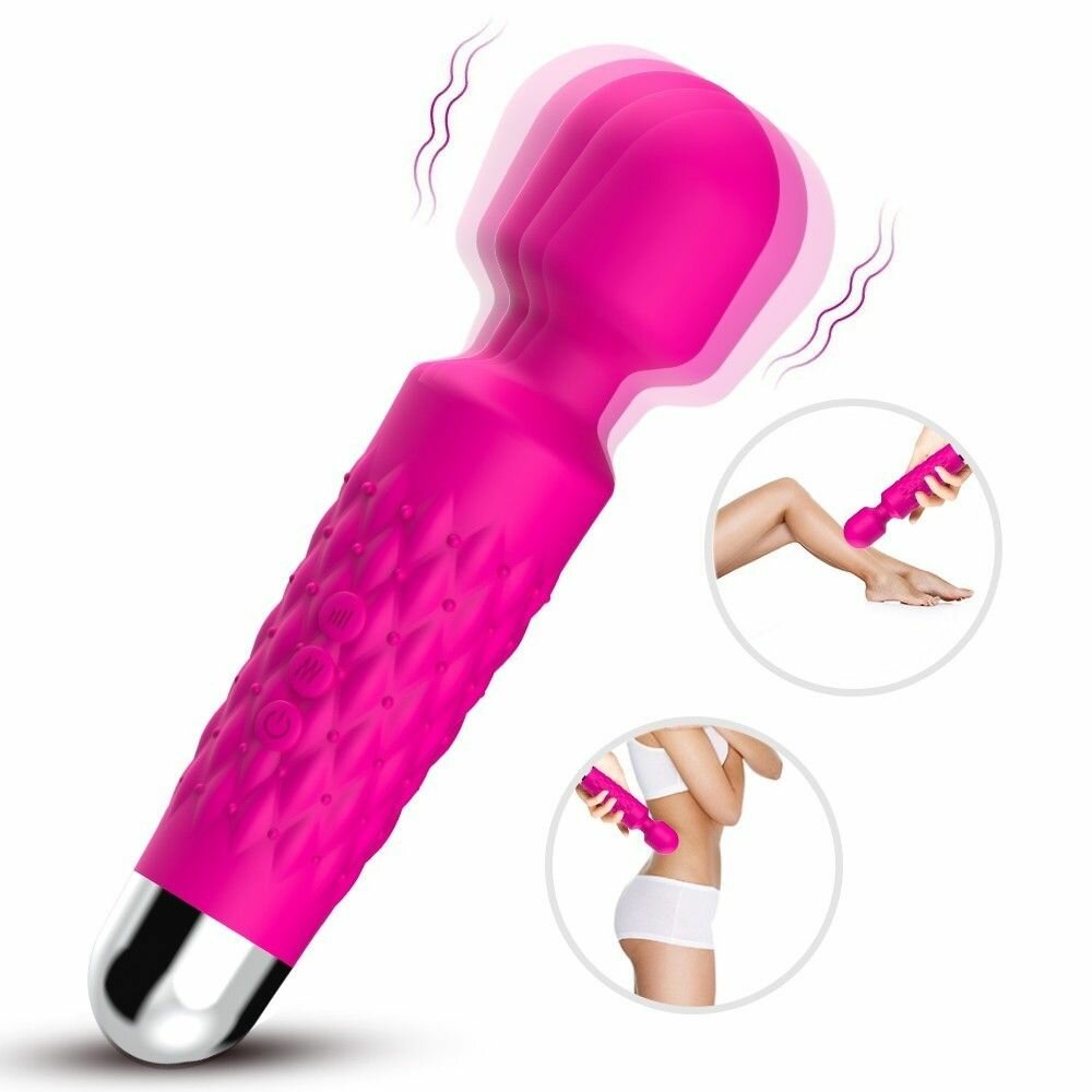 Wand-вибратор с рельефной ручкой