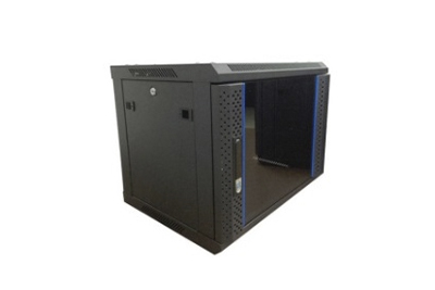 Настенный шкаф Wize Pro [W6UR] 19", 6U, 600х600 мм, стеклянная передняя дверь, задняя стенка металлическая, неоткидная, рэковые гайки: 10 шт, макс. вес нагрузки 60 кг, сталь, черный, установка на ножки (опционально)