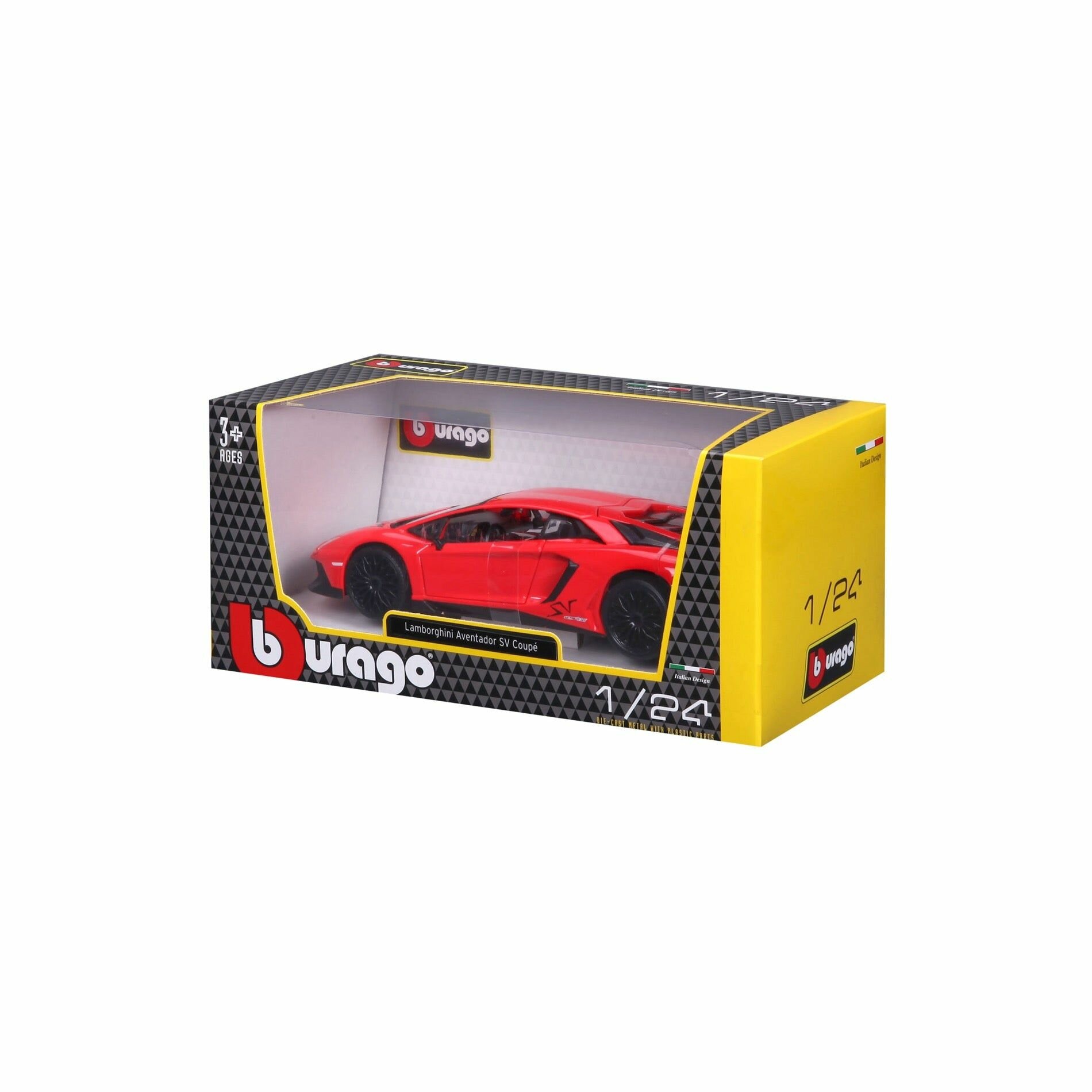Легковой автомобиль Bburago Lamborghini Aventador LP750-4 SV (18-21079) 1:24, красный