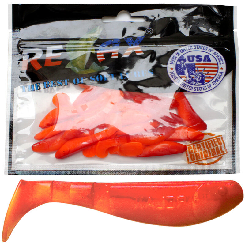 Мягкая силиконовая приманка риппер RELAX KOPYTO BLS 2, 5,0cm 2,6g цвет S125 (Red, Orange) 1 уп. по 15 шт.