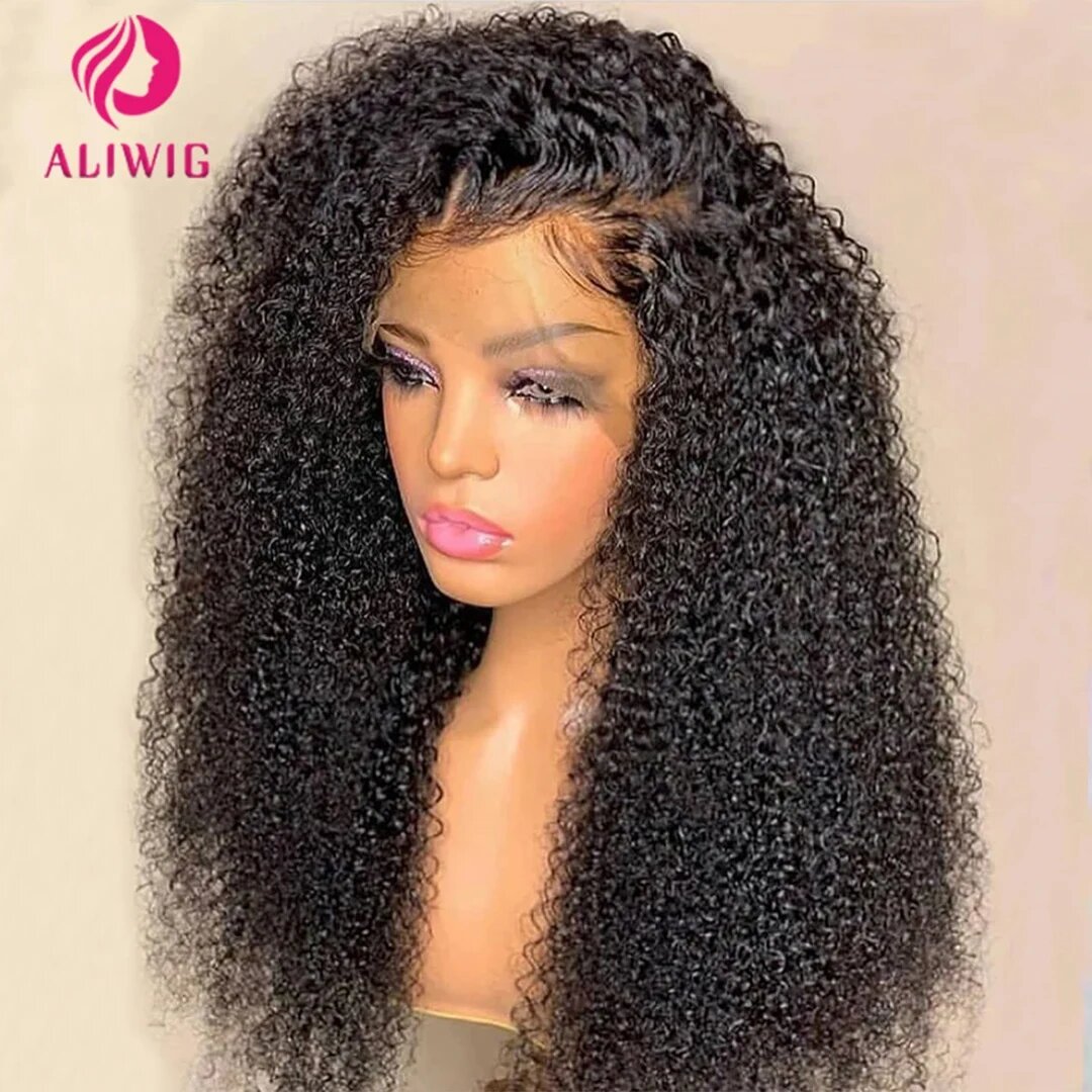 Парик Jerry Curly Remy, 16" кудрявый, 4x4 Closure Wig