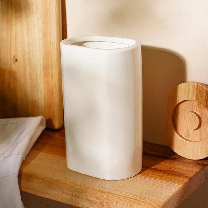 Банка для сыпучих SL Home «Тренто», 1 л, 11×7.5×18.5 см, фарфор, белая