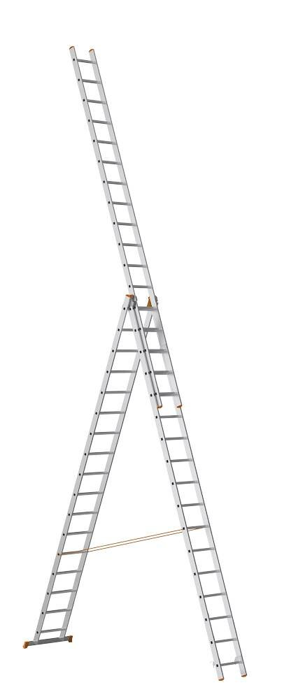 Лестница Трехсекционная Sarayli 3Х17, Длина 11.9 М, Нагрузка 150 Кг.