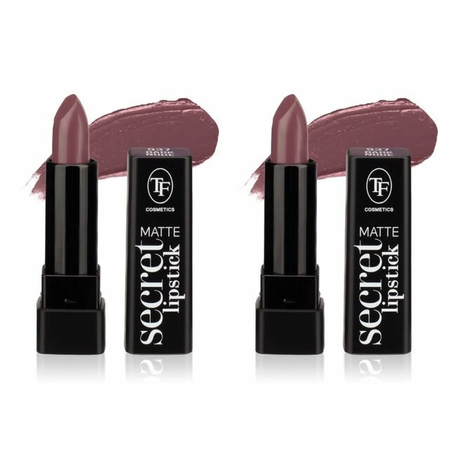 TF cosmetics Помада Matte Secret Lipstick матовая, тон 937 темный нюд, 2шт