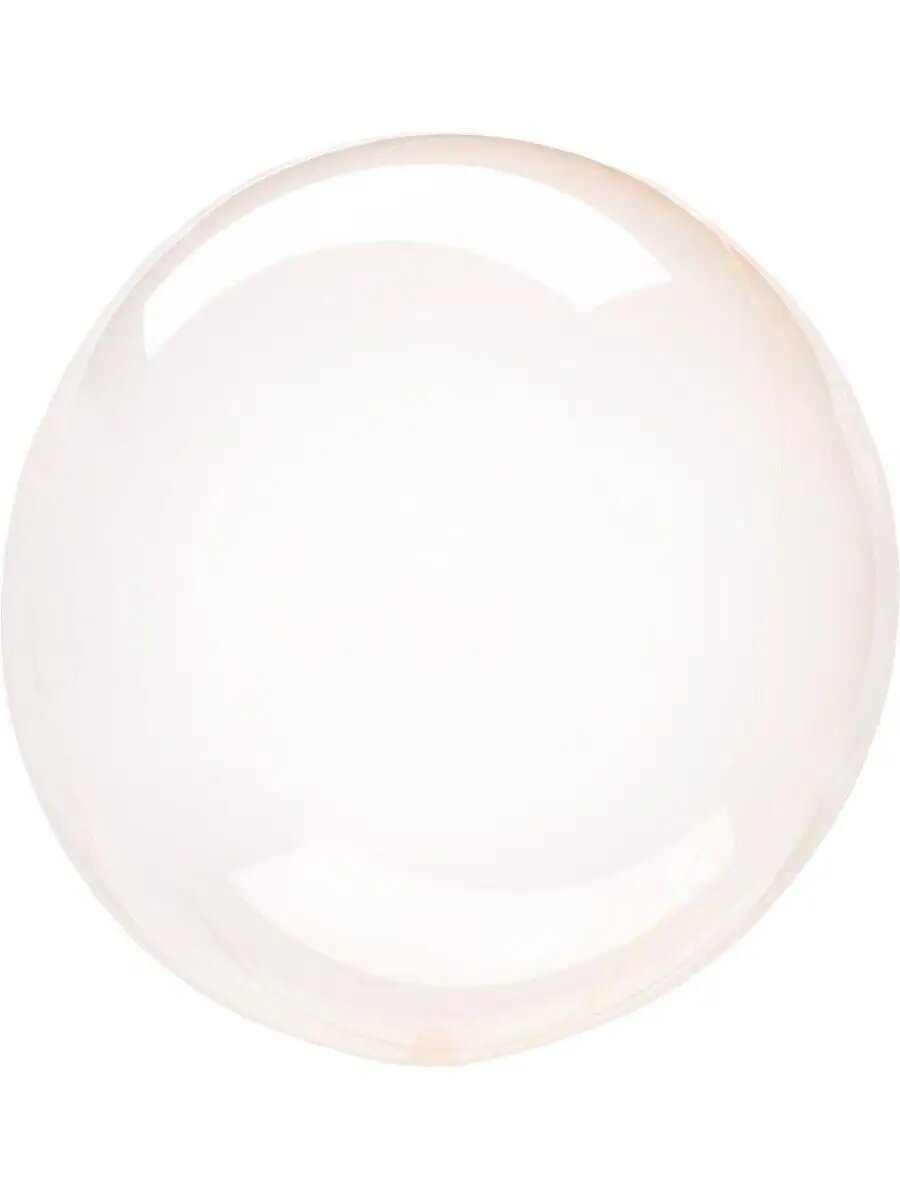 Шар (18'/46 см) Сфера 3D, Deco Bubble, Оранжевый, Кристалл, 1 шт.