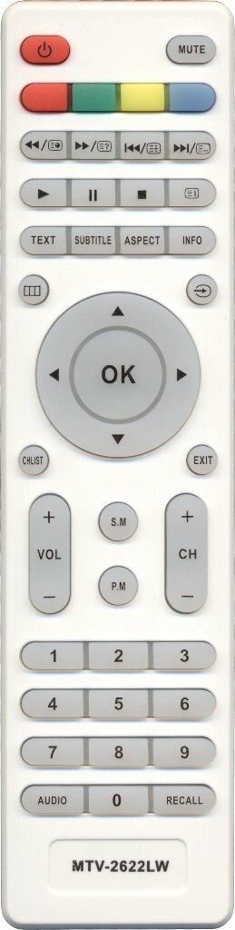 Пульт MTV-2622LW для телевизора Mystery