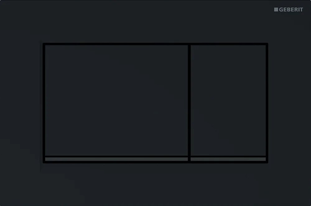 Кнопка смыва для унитаза Geberit Sigma 30 Sigma 30 115.883. DW.1 черная, глянцевая, кнопка для инсталляции, двойной смыв