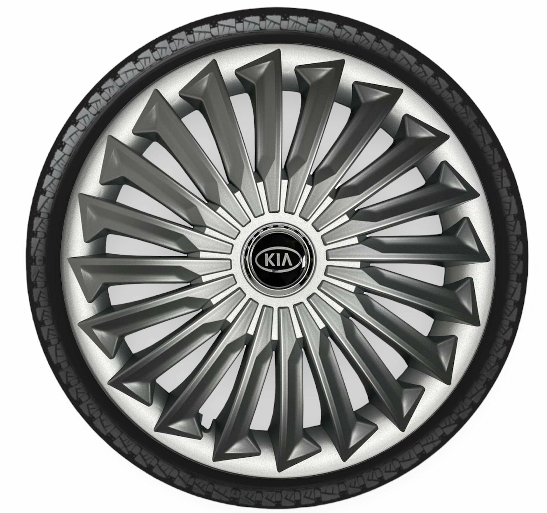 Автомобильные колпаки на диски Jestic джой КИА R15", в комплекте 4 колпака