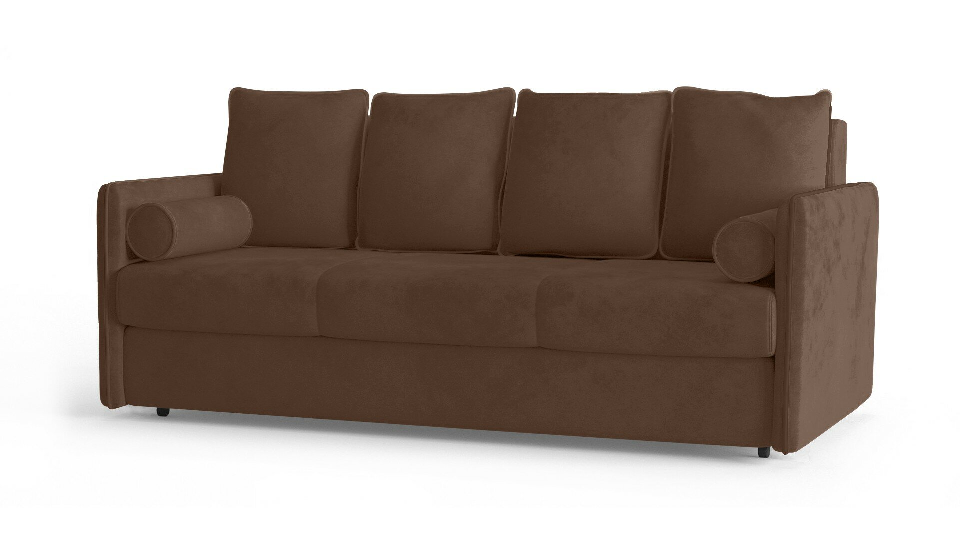 Диван Кардинал Лайт Vivaldi 23 NOW 208x94x80 см, коричневый Велюр, еврокнижка Фиеста