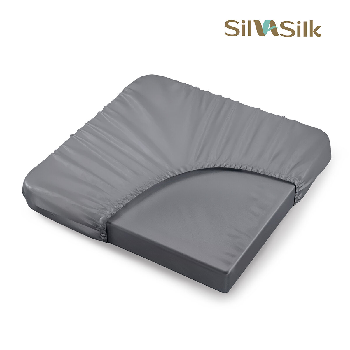 Простыня на резинке силвасилк/ silva silk, 100% лиоцелл 310 tc "платина", размер 160 x 200 x 30 см