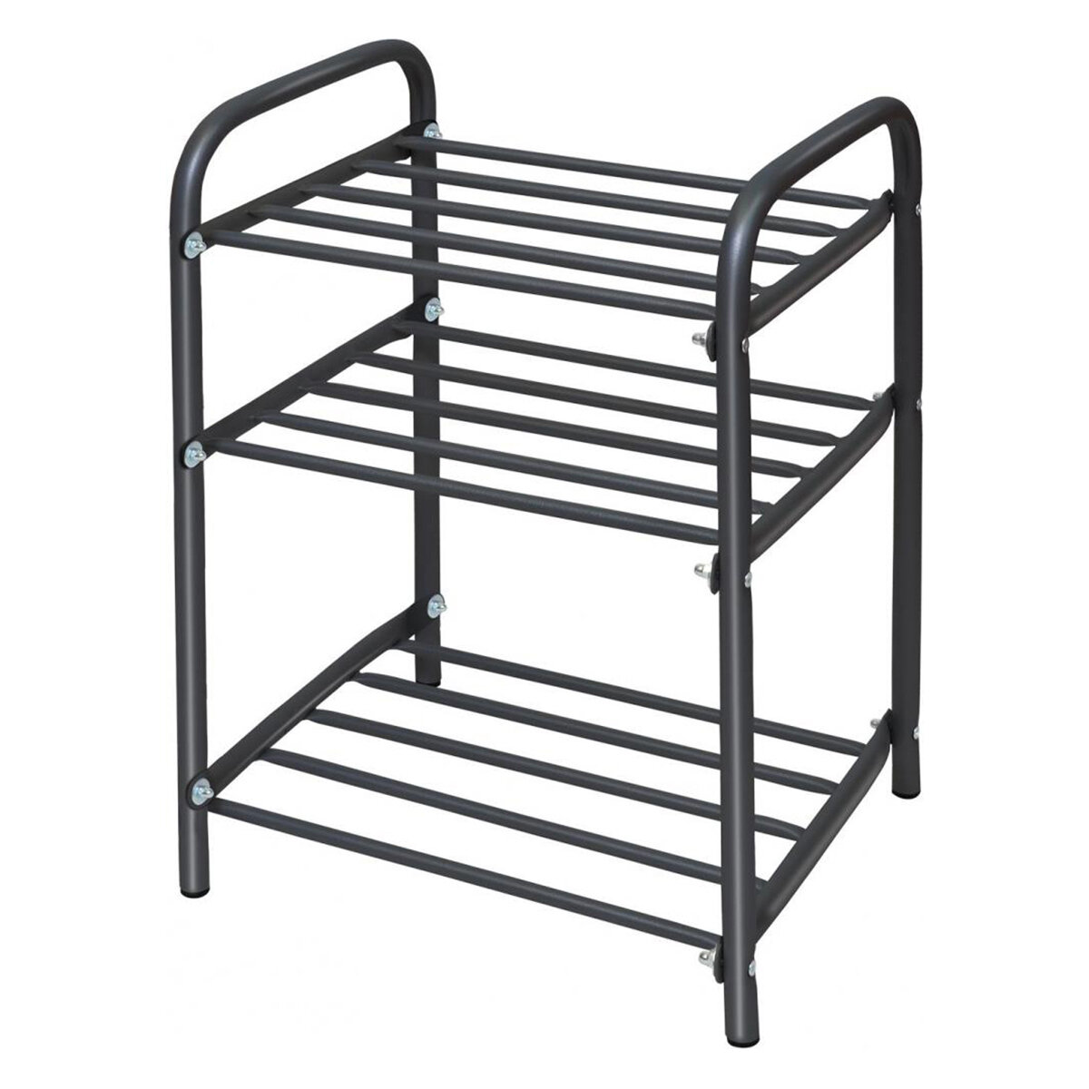 Этажерка для обуви Nika Комфорт 1, ЭТК1, 3 полки, 44 x 33 x 50 см, черная