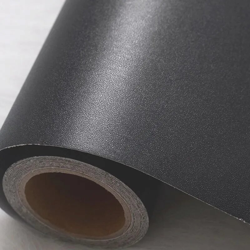 Виниловые обои YUNPOINT черные матовые 1M x 40CM