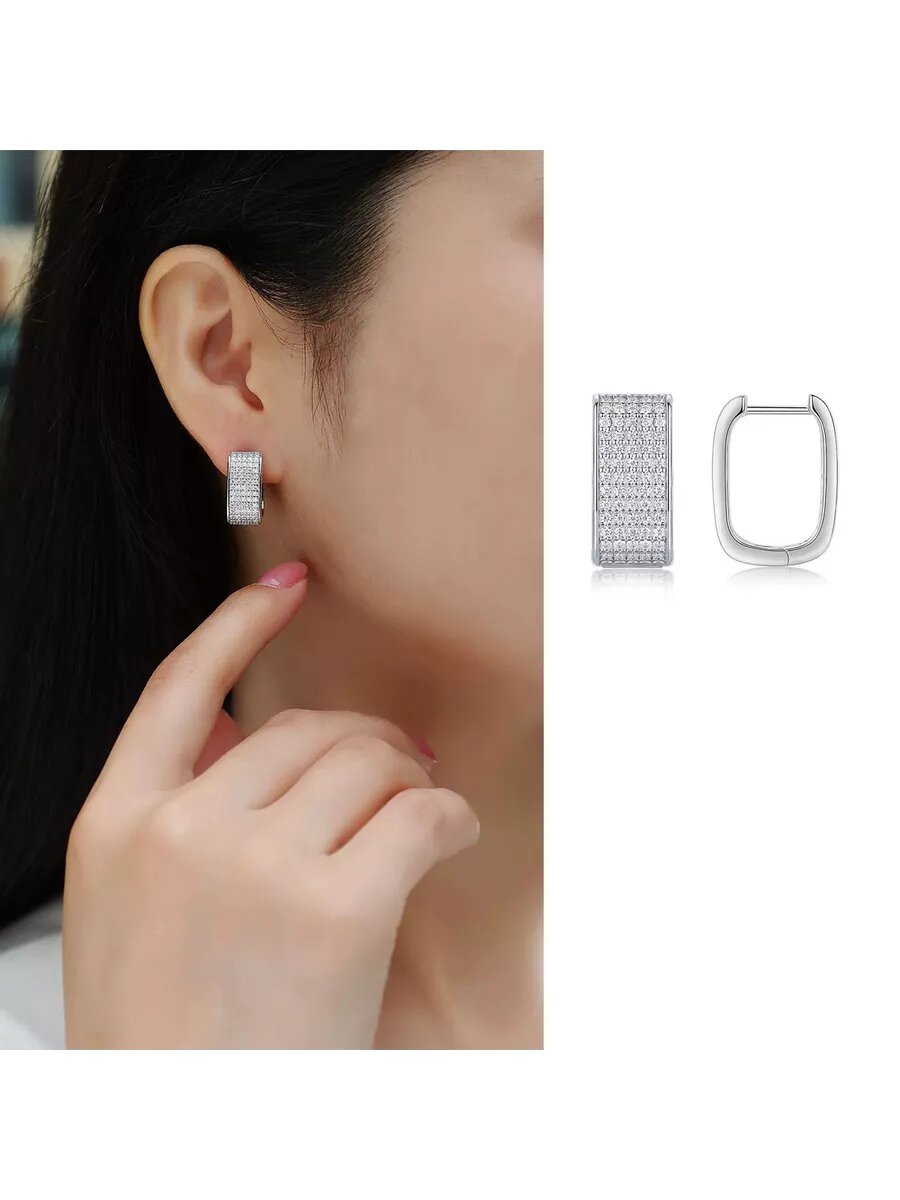 Серьги, фианит, циркон, кристалл