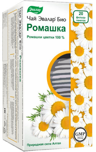 Ромашка цветки, пакетики, 20 шт. по 2 г.