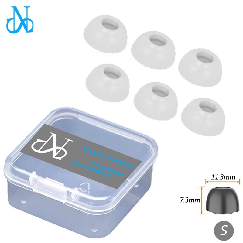 3 пары амбушюр Navy Storm для OnePlus Buds Pro 3 Gray Small