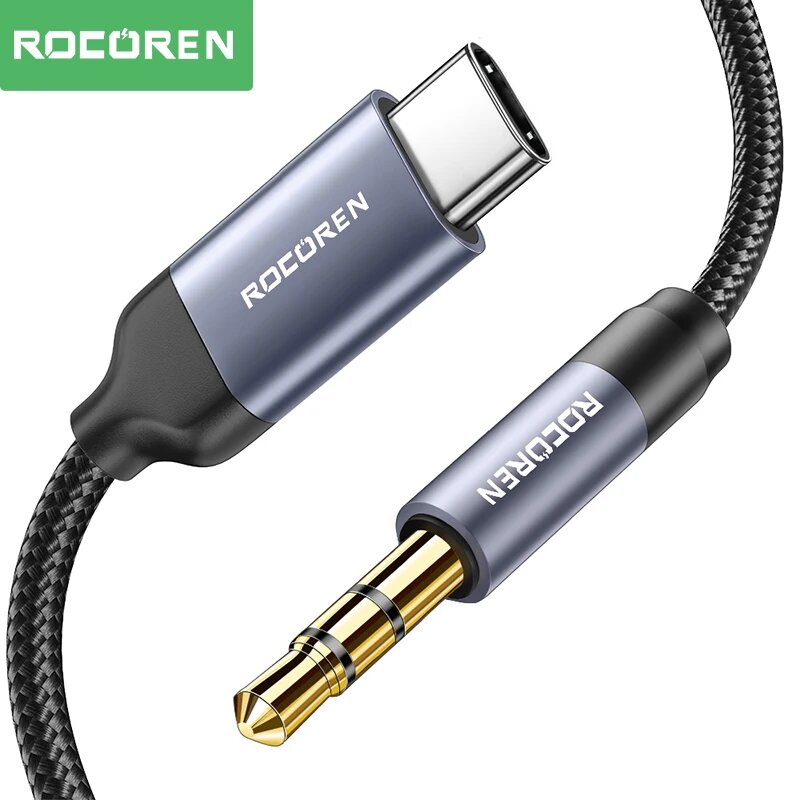 Rocoren USB Type C аудиокабель-адаптер для наушников 2 м