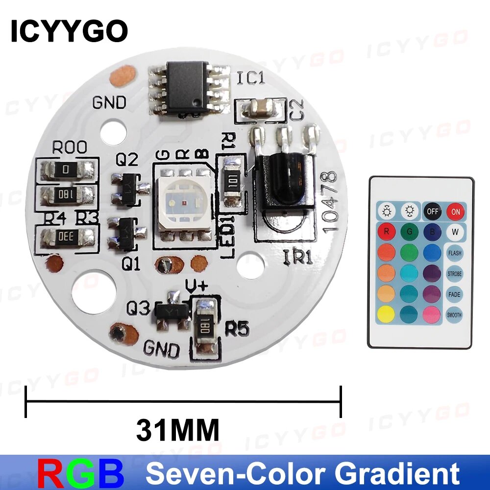 RGB светодиодная панель ICYYGO B-Remote control, 10 pieces