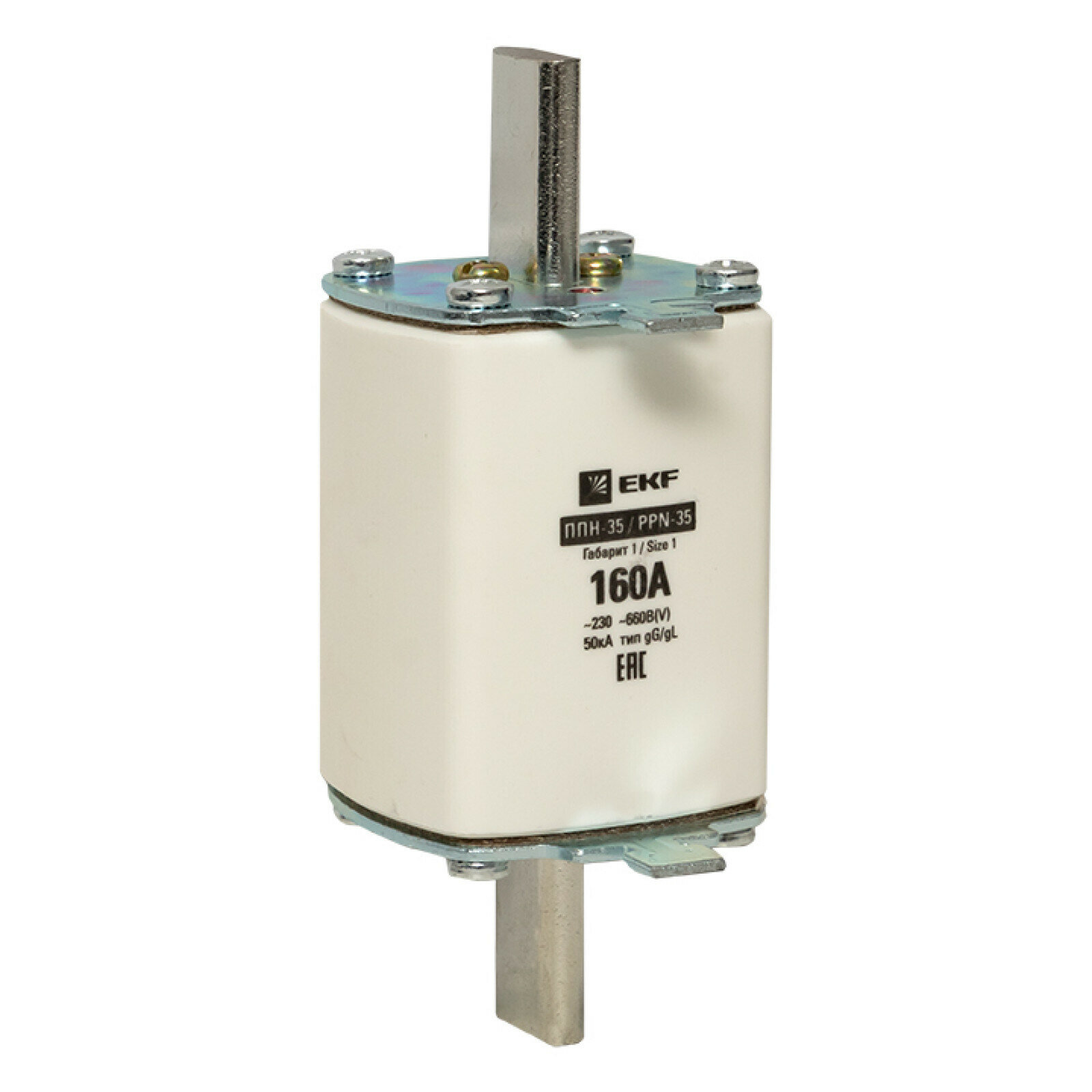 Плавкая вставка EKF ППН-35, 250/160A, керамический корпус, кварцевый наполнитель