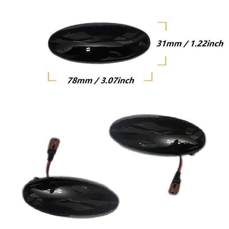 Поворотники боковые для Toyota Auris ADE15, Smoke black