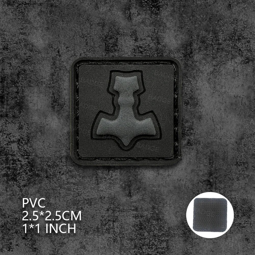 Нашивка с молотом викингов BADGE 07