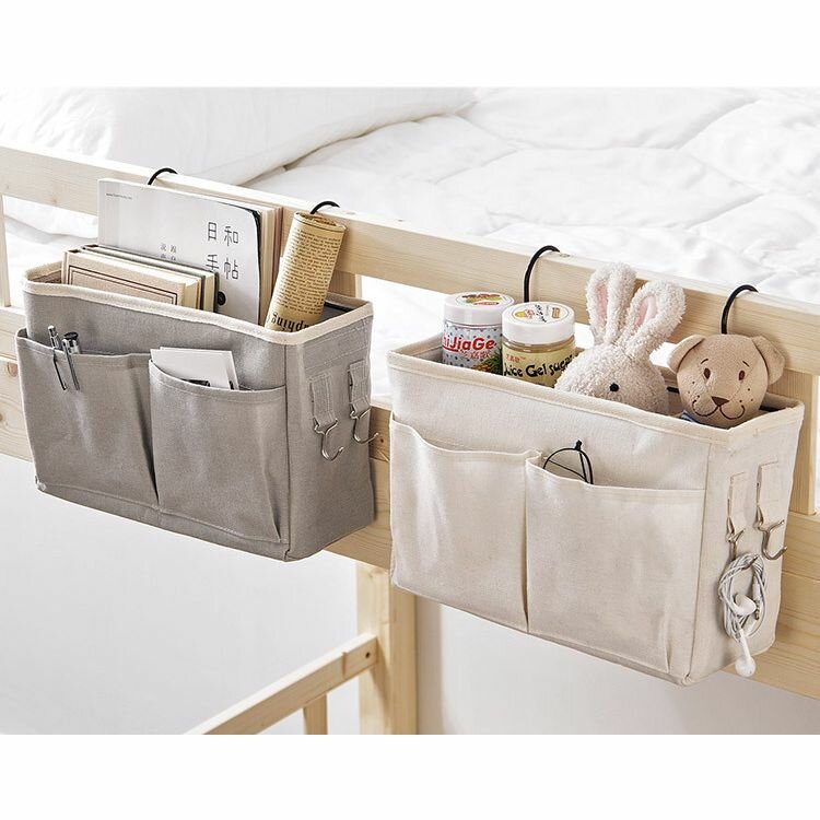 Подвесной органайзер для мелочей с прочным материалом и водонепроницаемой основой, удобный карман для пультов, телефонов и очков