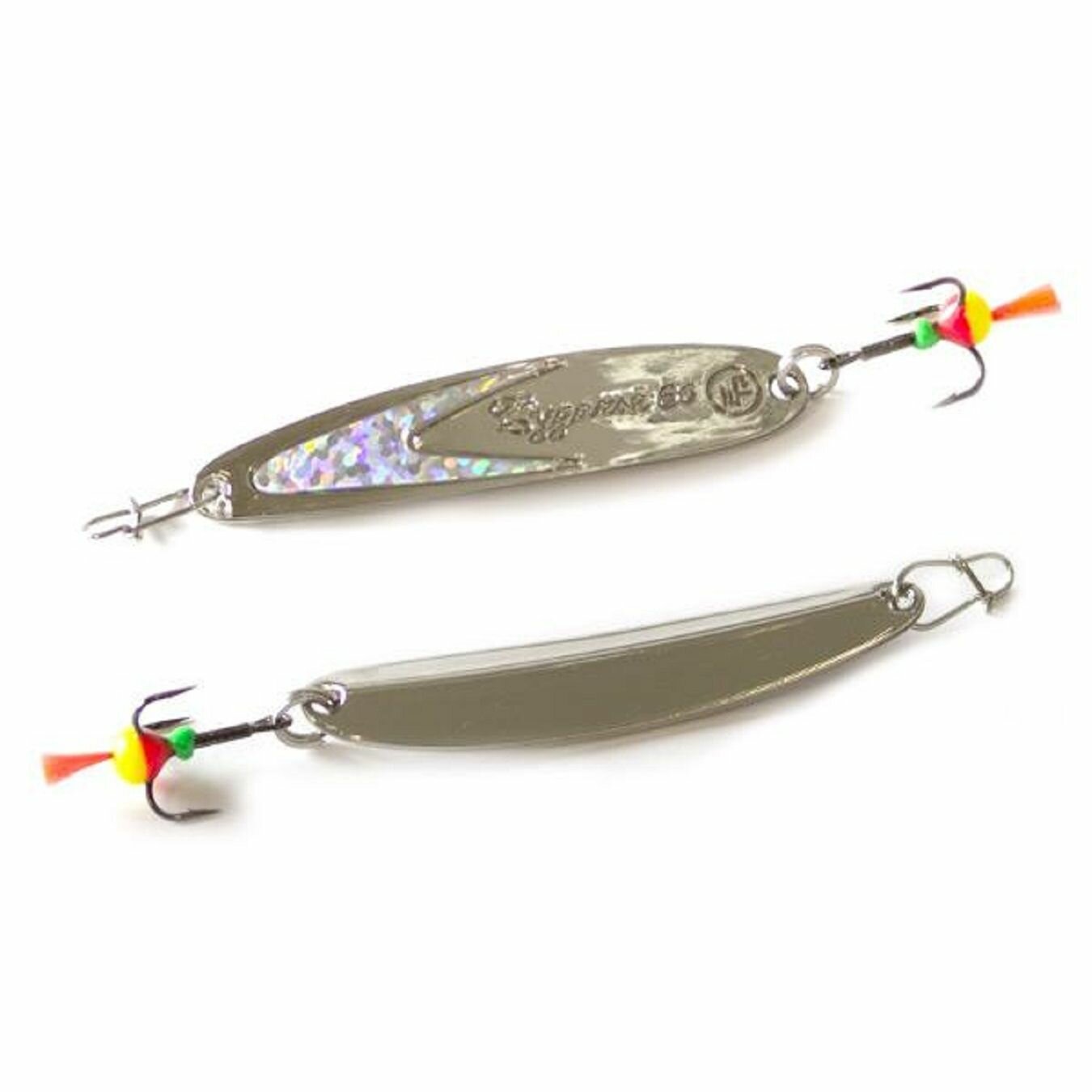 Блесна вертикальная ECOPRO Судачья серебр. флекс, 60мм, 10г, S