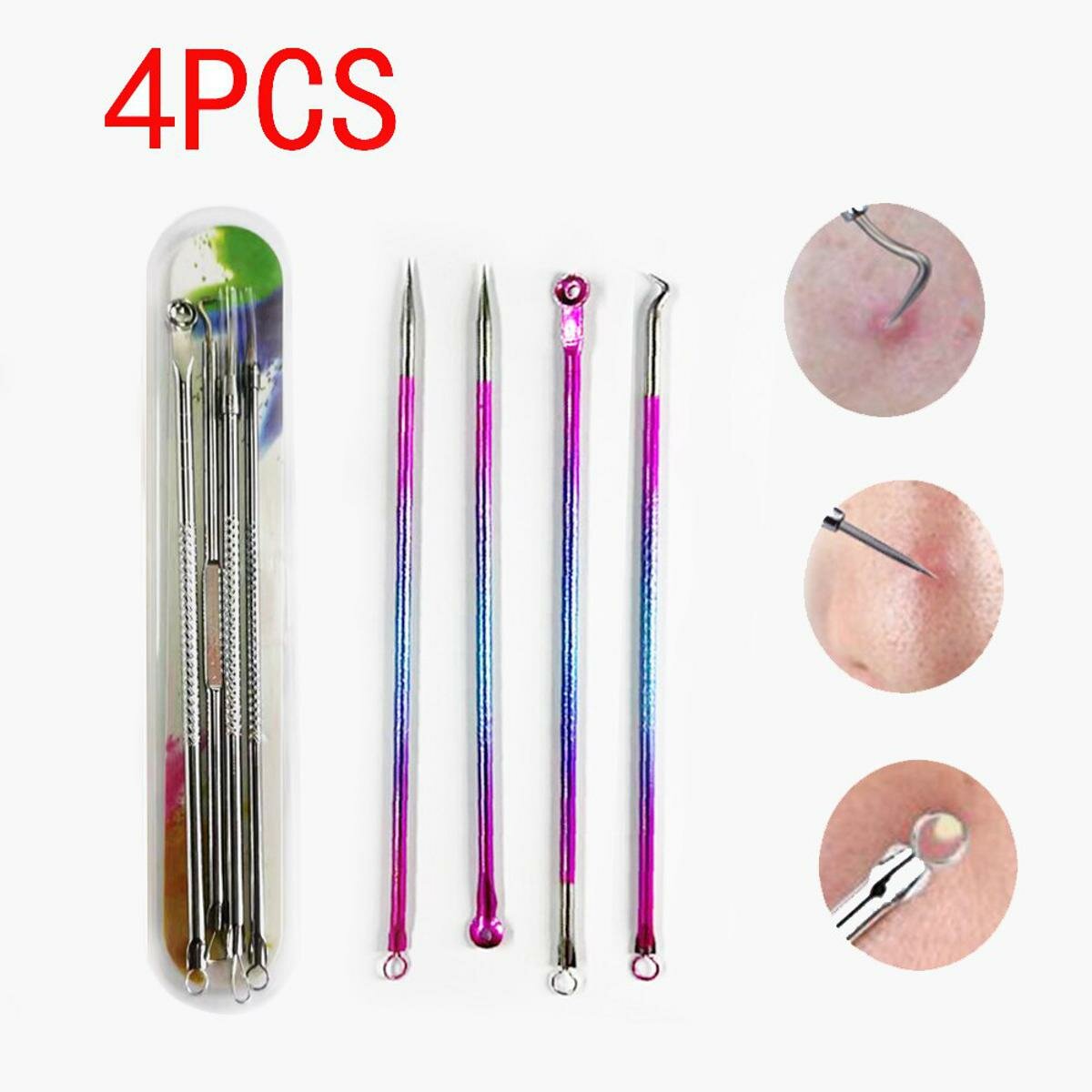 Шт, средство для удаления угрей, прыщей, набор для удаления черных точек из нержавеющей стали, средство для удаления прыщей, игл для очищения пор