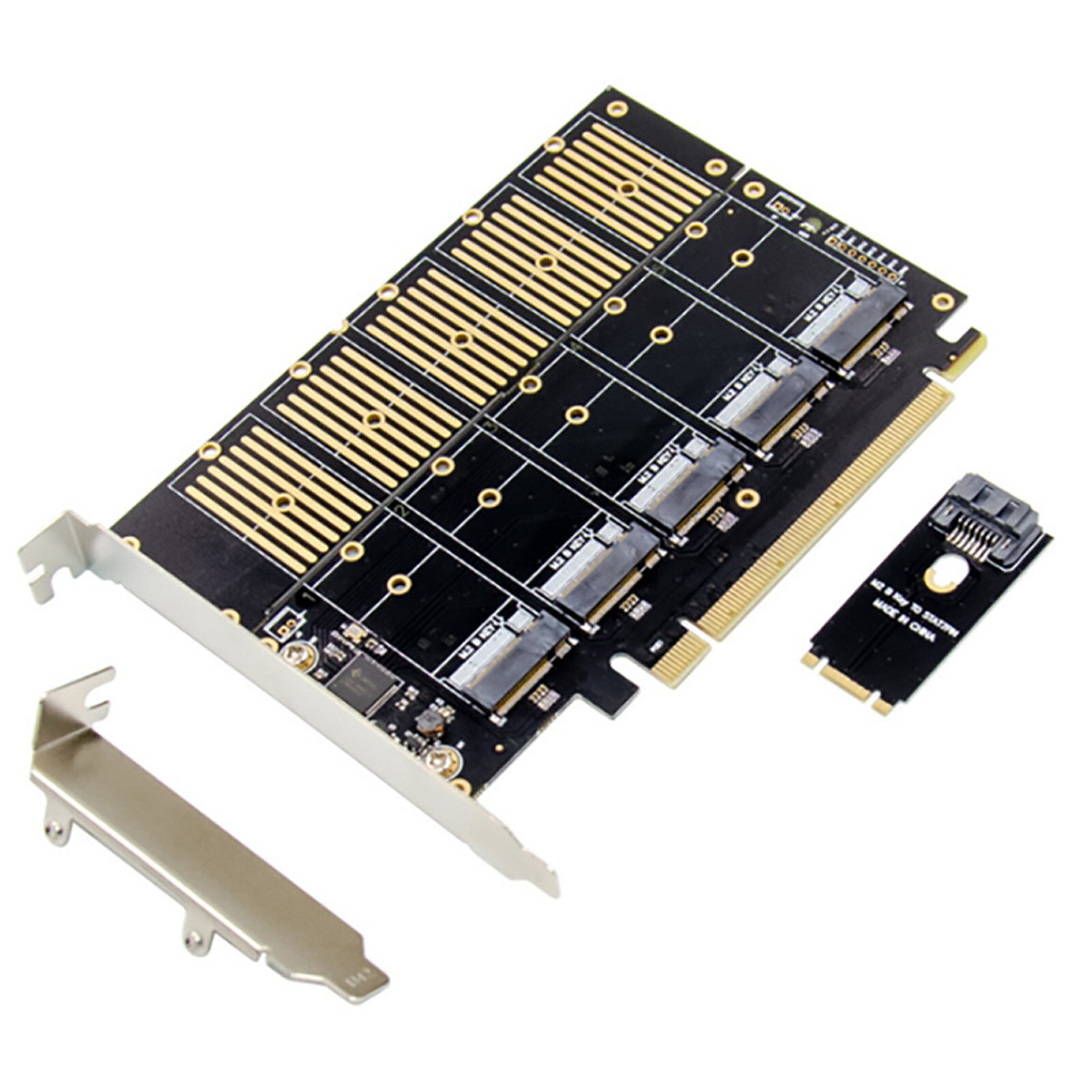 JMB585 PCIe X16 для M.2 B для ключа Ngff Sata 5 портов SSD Карта-адаптер расширения для портативных ПК 6 Гбит/ с Быстрый стабильный PCI-E Con