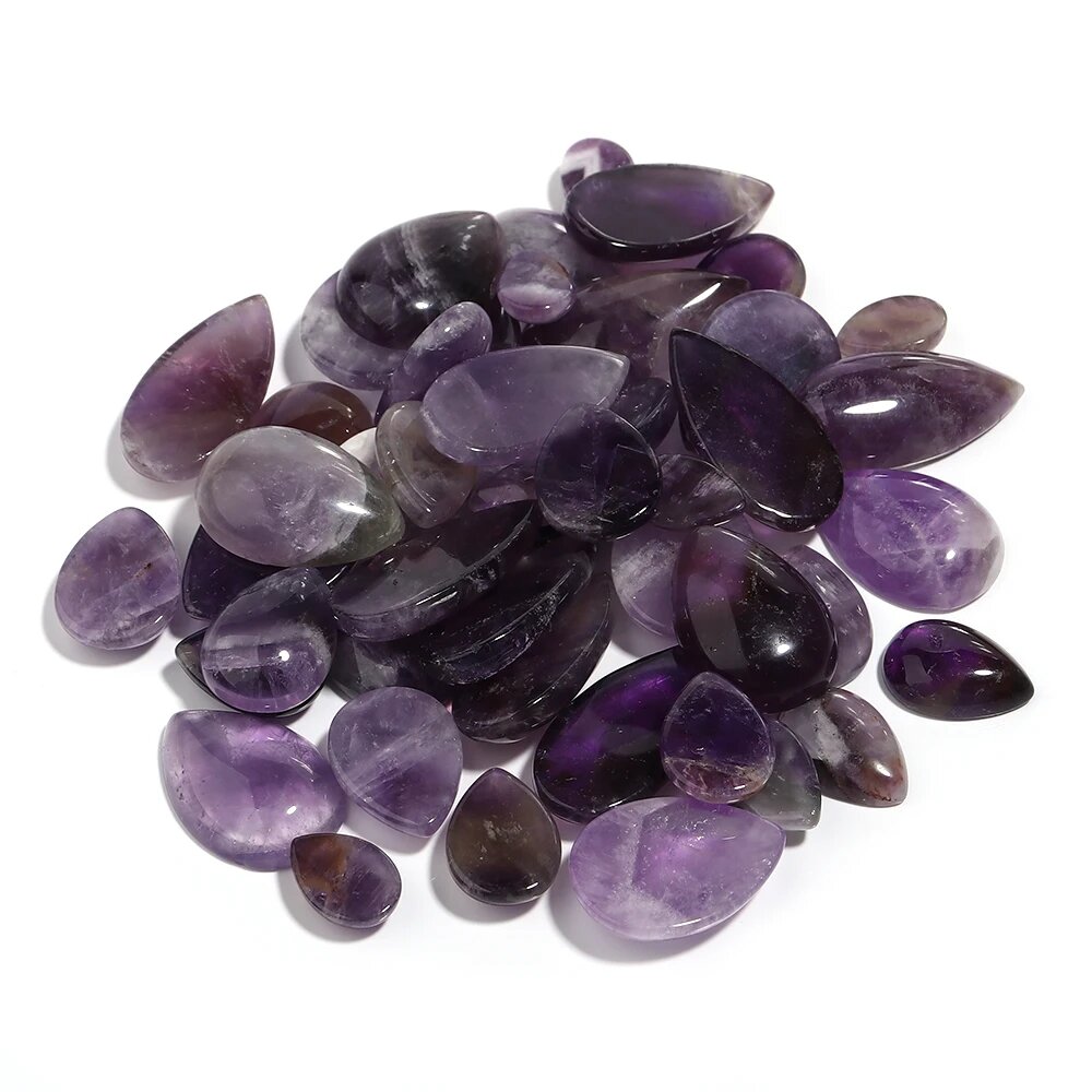 LOULEUR Кабошон из натурального камня WaterDrop для изготовления ювелирных изделий, тигровый глаз, аметист, лазурит, агатовый камень, бусины для ручной работы