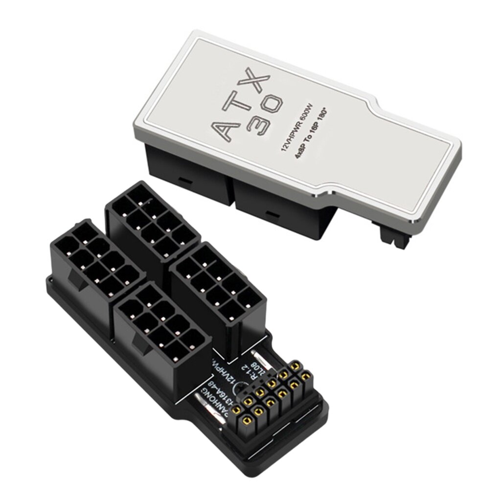 Графическая карта 4x8Pin серии 40 ATX3.0 12VHPWR 12 + 4P 600 Вт, 180-градусный разъем для подключения графического процессора