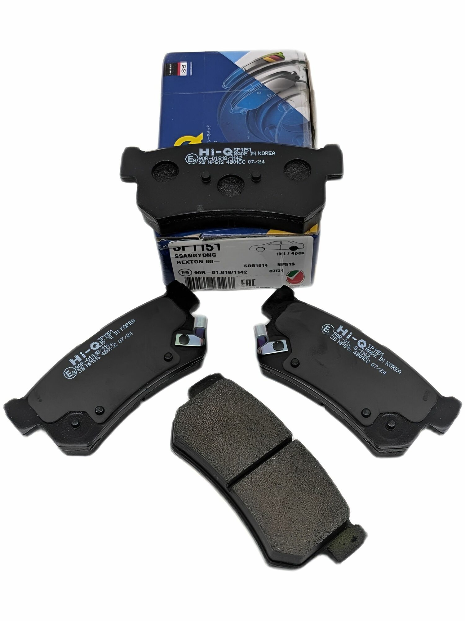 Колодки тормозные задние SSANG YOUNG Action/Kyron 05-/Rexton 02- SANGSIN BRAKE SP1151