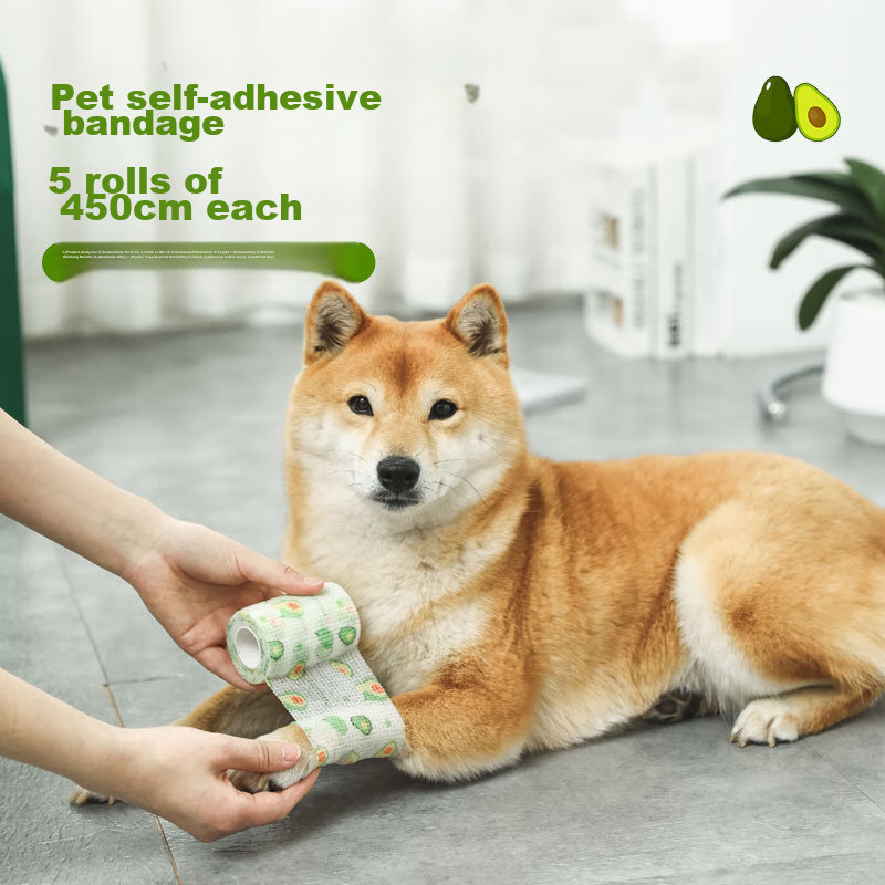 Mengdu Xing Pet Shoes, Cat And Dog Paw Wraps, Self-Adhesive Bandages, Disposable Foot Covers, 5cm*5 Rolls