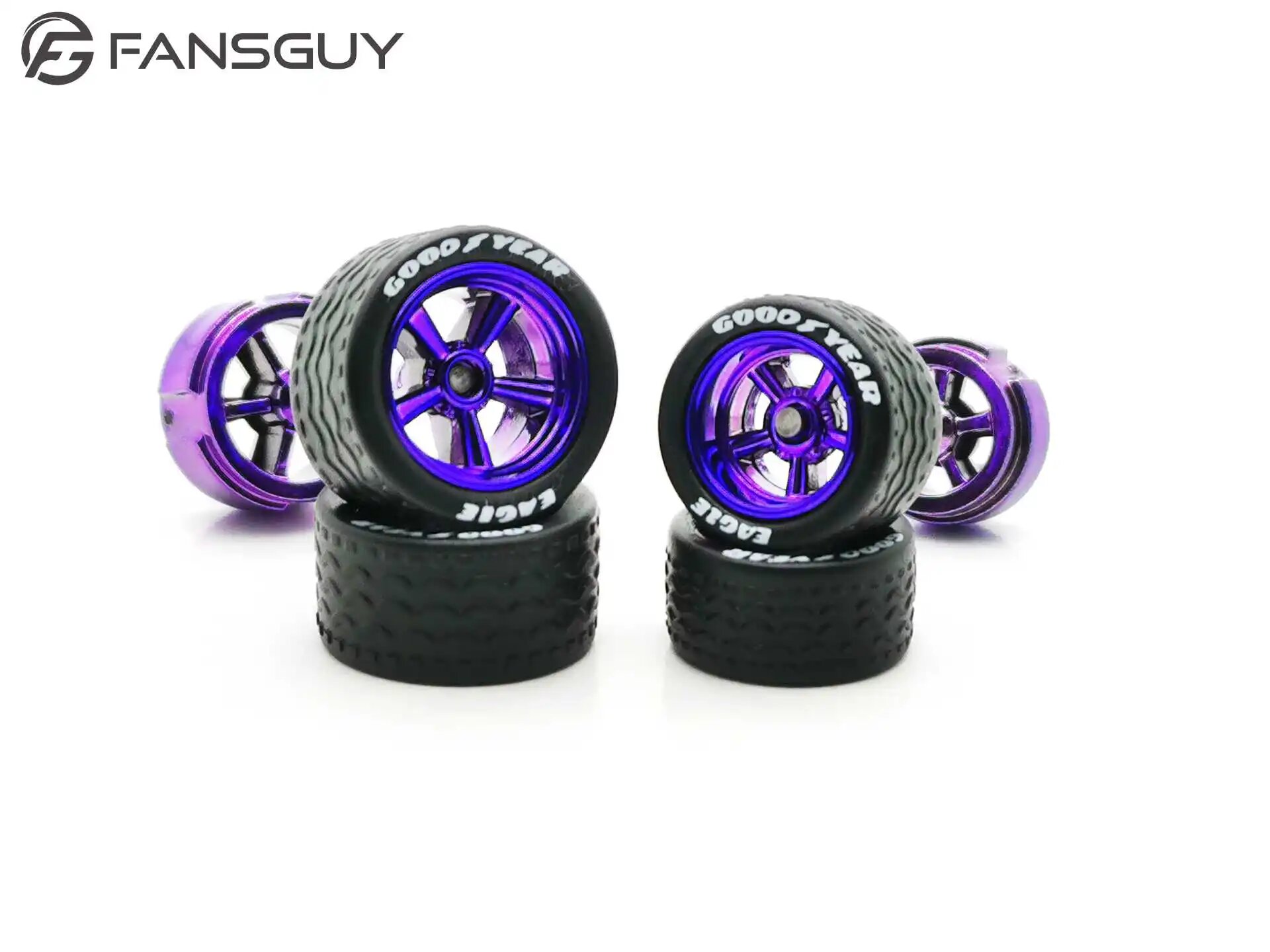 FANSGUY Литые диски 1/64 для моделей автомобилей Фиолетовый, OBC-AP Violet 1