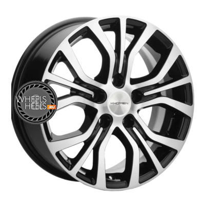 Диск автомобильный литой Khomen Wheels KHW1608 (Multivan) 16x6.5 5x120 et38 dia65.1 Black-FP