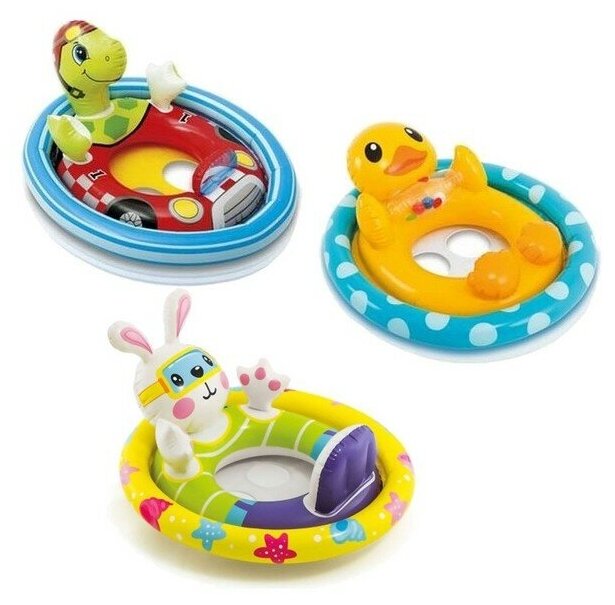 Круг для плавания с сиденьем See-Me-Sit, 3 вида, 3- 4 года, Intex (59570NP)