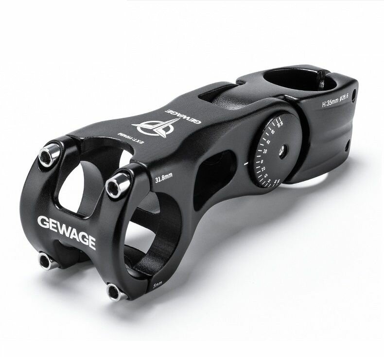 Вынос руля регулируемый GEWAGE, длина 125 мм, угол наклона 85 градус, диаметр 31,8 мм