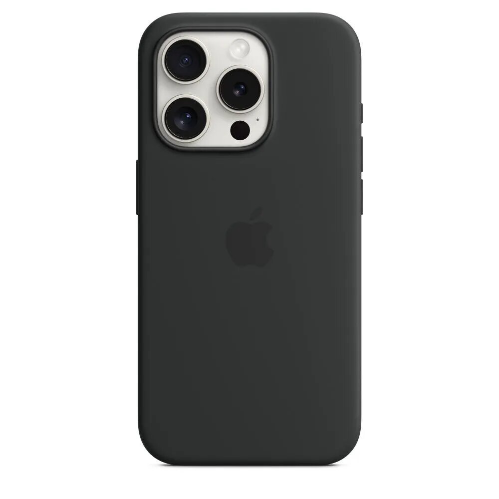 Чехол Silicone Case для Apple iPhone 15 pro max черный / айфон 15 про макс