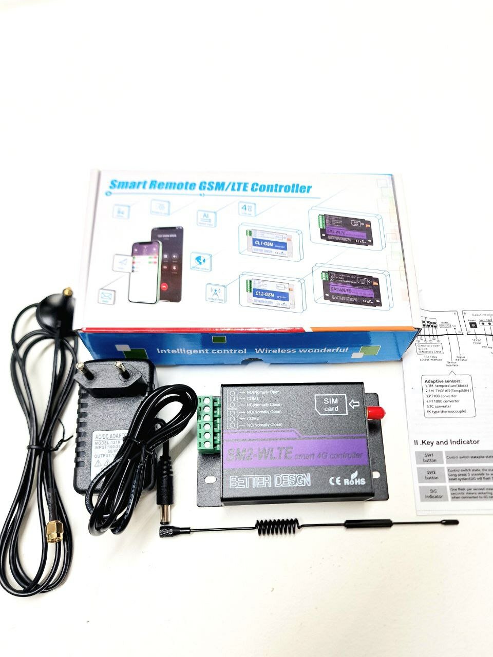 Реле для открытия гаража Модуль 4G GSM LTE управления работой двигателей и бытовых приборов 10А