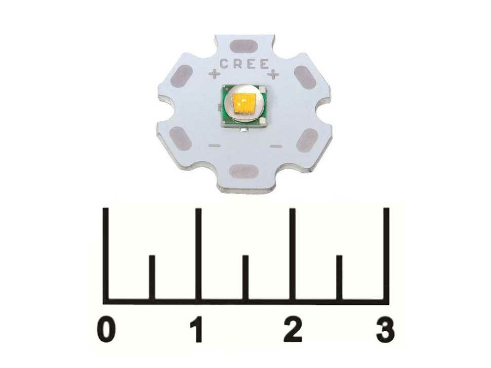 Светодиод LED 10W белый теплый T6 3V 20мм XML Cree