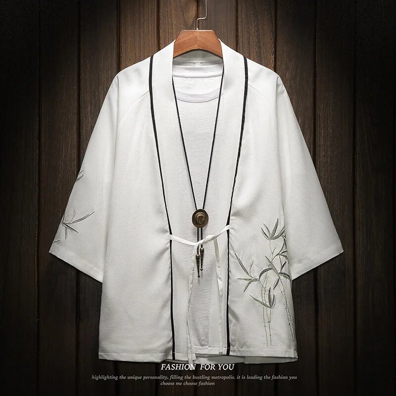 Мужское кимоно из хлопка CEARPION Белый, XXL, Kimono Style 3