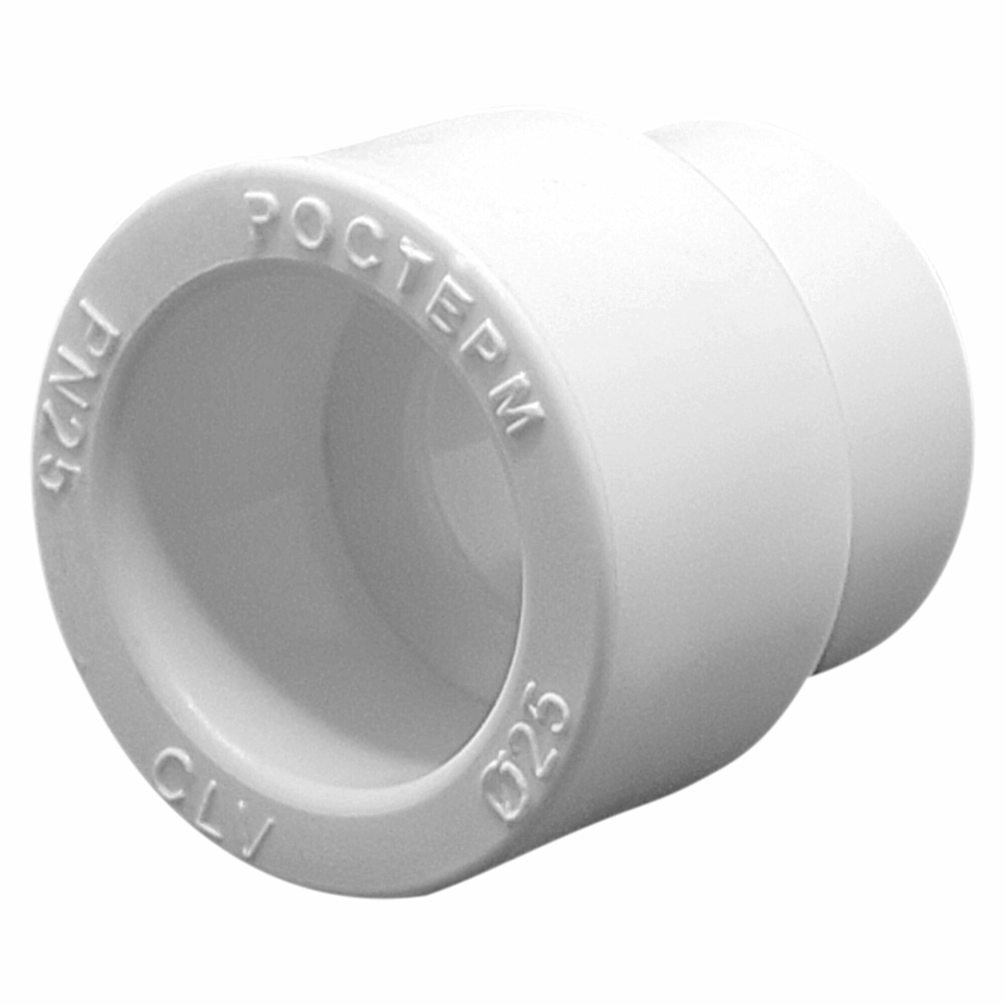 Муфта переходная ростерм, d25х20 мм внутр/внутр, полипропиленовая, белая