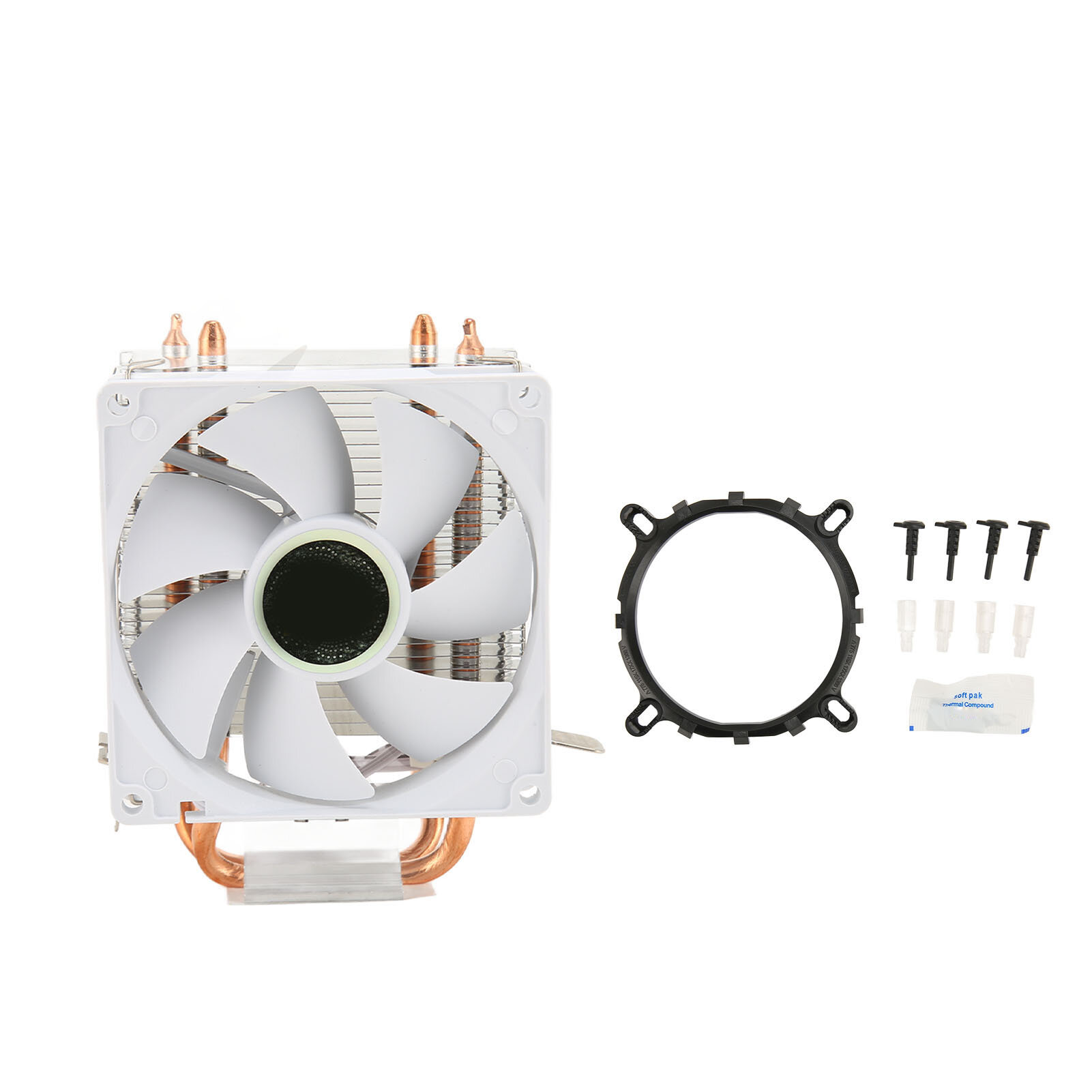 9см CPU Cooler 2 Тепловые трубы Двойной башни компьютерных процессоров вентиляции охлаждения для Intel 775 1150 1151 1155 1156 1200 1700 1356 1366