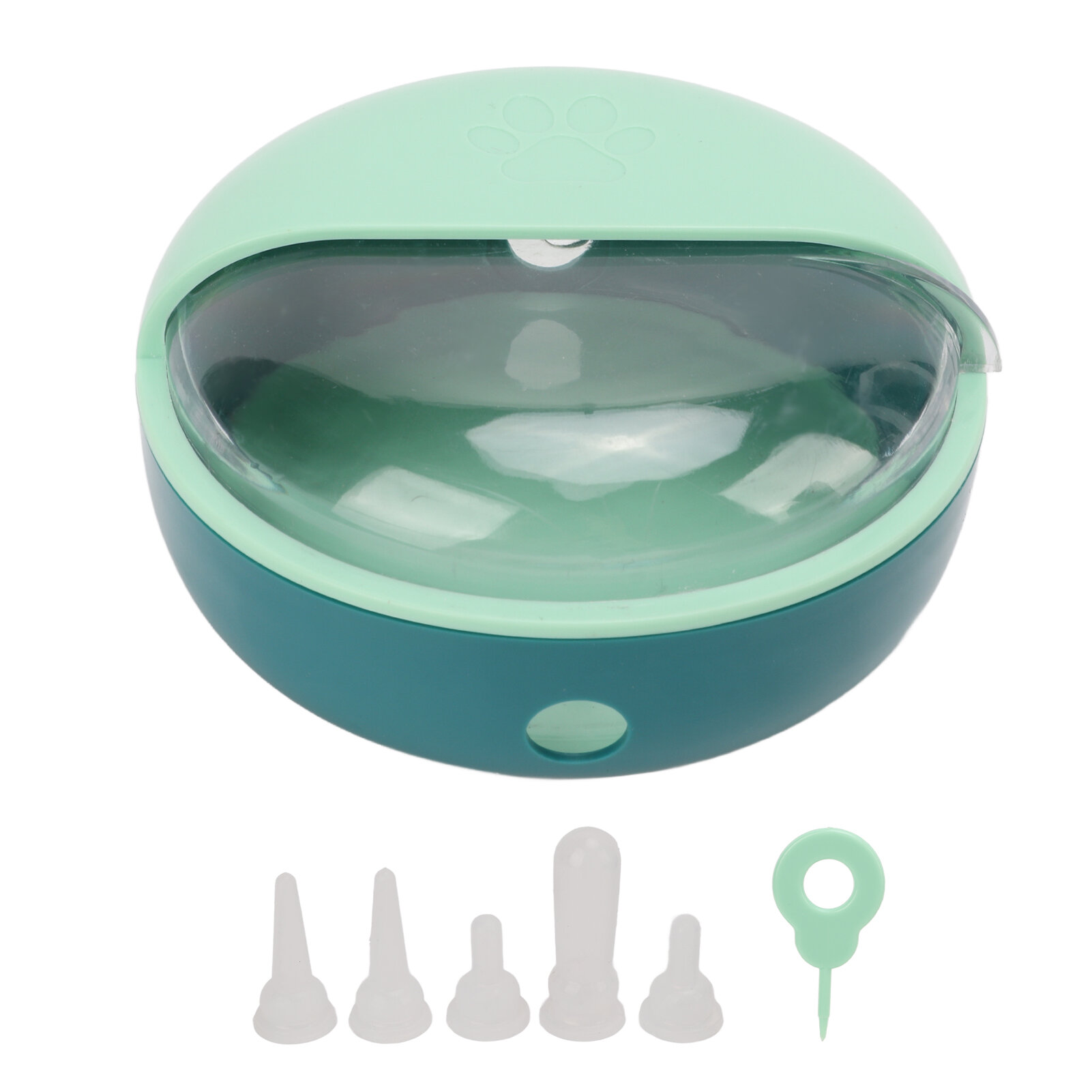 Pet Nipple Feeder Simulated 5 Silicone Nipples Food Grade Small Milk Bowl for Rabbits Puppy Kitten