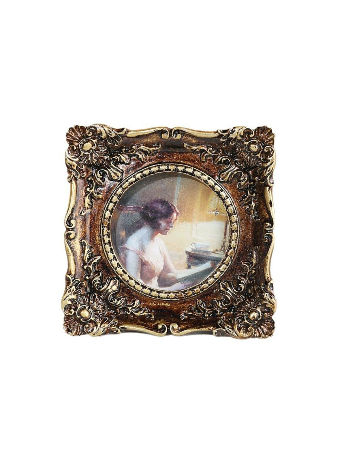 Антикварная декоративная фоторамка, старомодная фоторамка, винтажная фоторамка