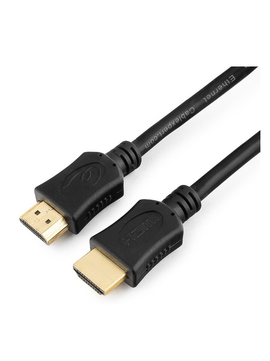 Кабель интерфейсный HDMI Cablexpert CC-HDMI4L-5M 19M/19M, v2.0, Light, позол. контакты, экран, 5м, черный, пакет