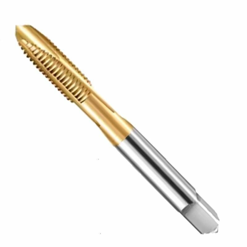 Метчики для станков с титановым покрытием, метчики со спиральным наконечником, из проволоки нержавеющей стали, резьбонарезные сверла-наконечник M6x1.0