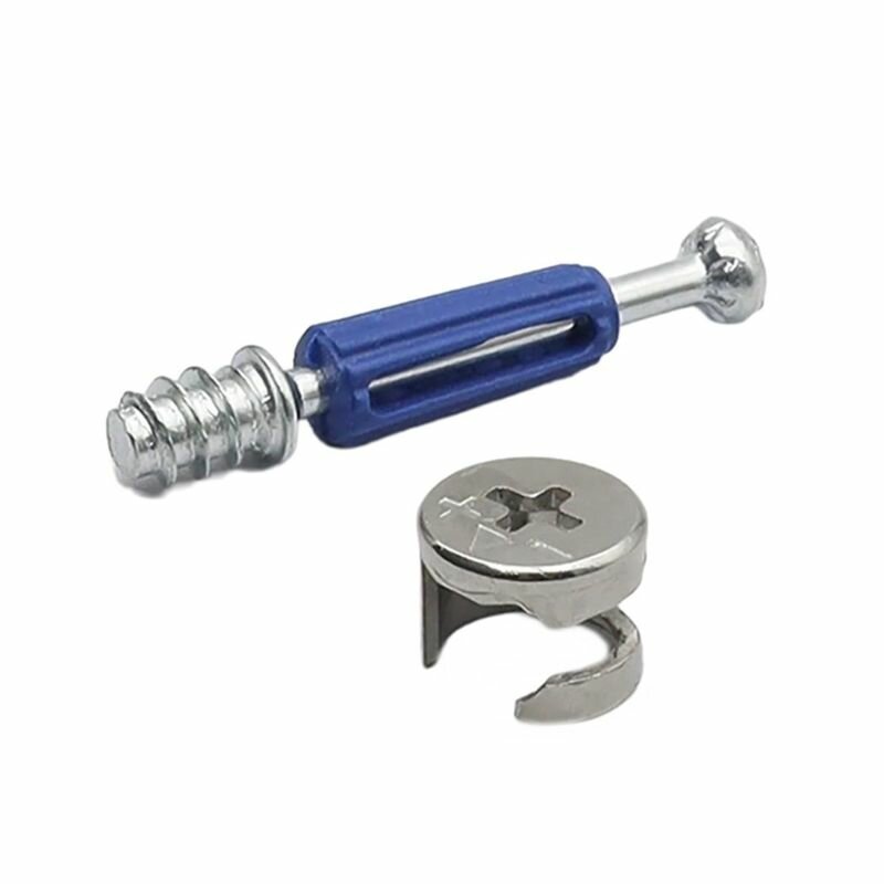 100 шт / комплект, замок шкафа 15 см, эксцентриковое колесо, подвижное позиционирование, саморез-сине-белый стержень