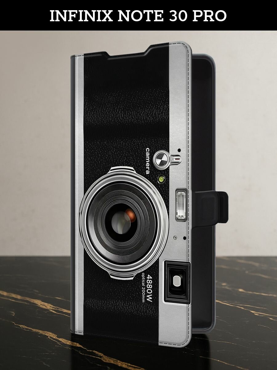 Чехол-книжка на Infinix Note 30 Pro (Инфиникс Нот 30 Про) с картой эстетичный