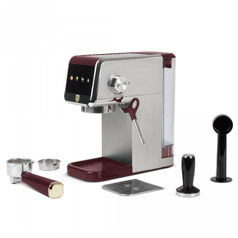 Berlinger Haus Кофеварка рожковая Leonardo, матовый бордовый (BH/9623)