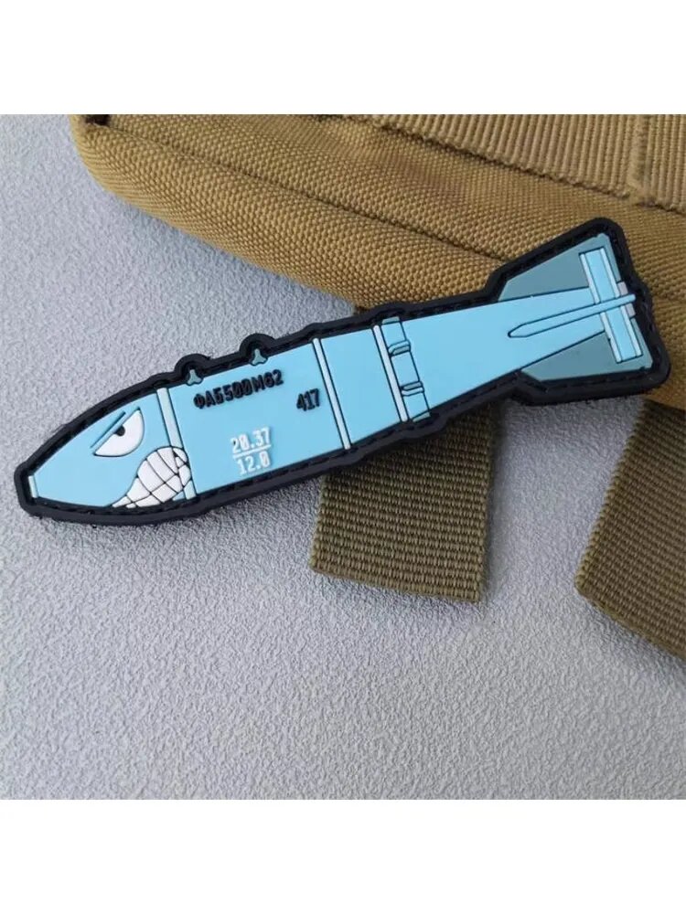 Шеврон Липучка, Военная Ракета ПВХ Тактический Патч, 9X2.5CM